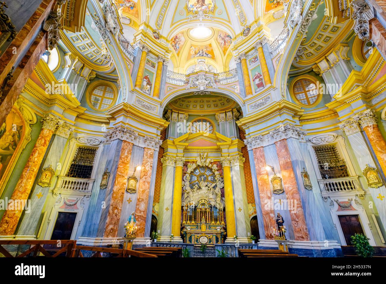 Interior of Santa Chiara is a Roman Catholic church located on Via ...
