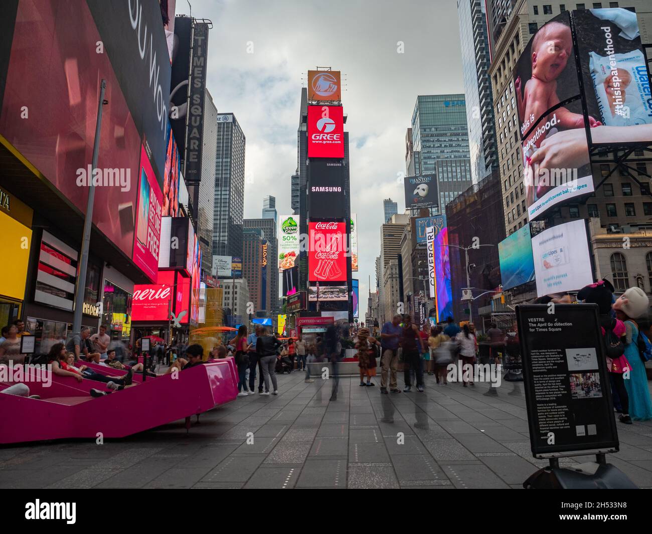 Long exposure image of Times Square Stock Photo - Alamy