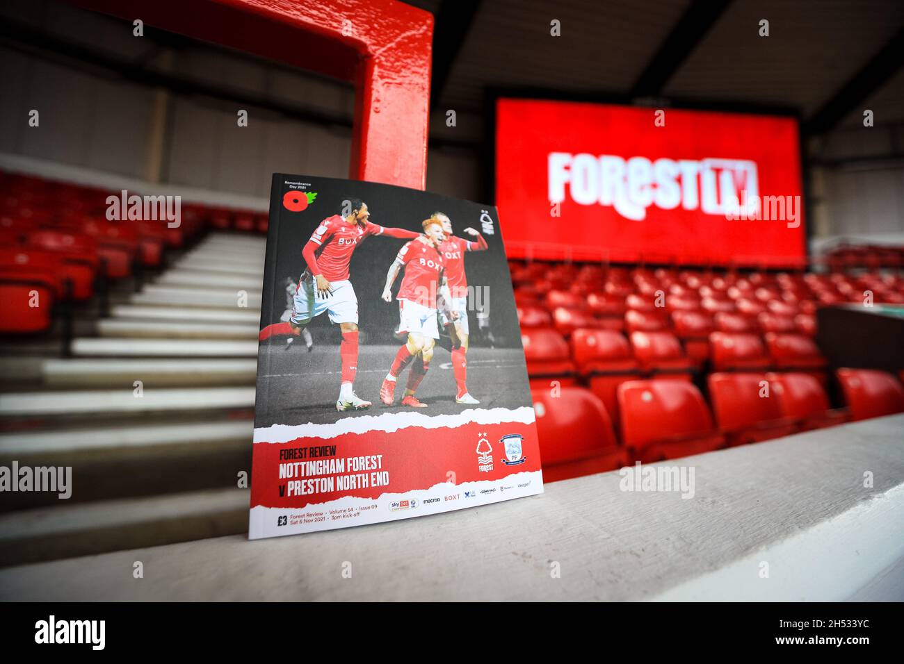 The match day programme with Jack Colback #8 of Nottingham Forest on ...