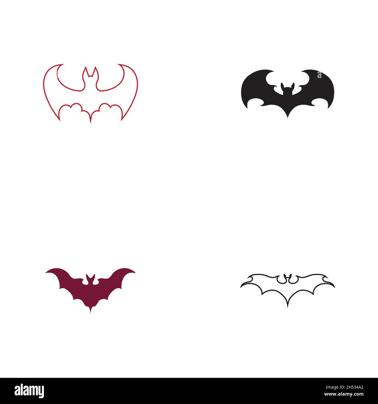 bat logo vector illustration design template - vector Stock Vector ...