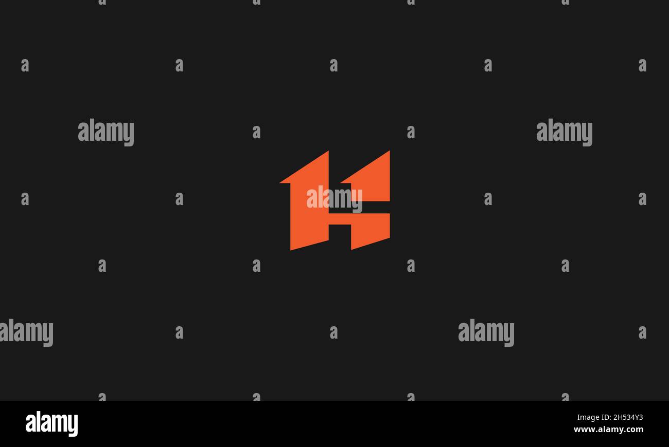 LETTER H LOGO DESIGN WITH NEGATIVE SPACE EFFECT FOR ILLUSTRATION USE ...