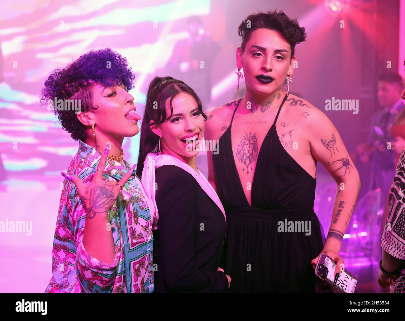 MIAMI, FL - NOVEMBER 5: Sonja La Makina, Janelle Rodriguez and Kunno ...