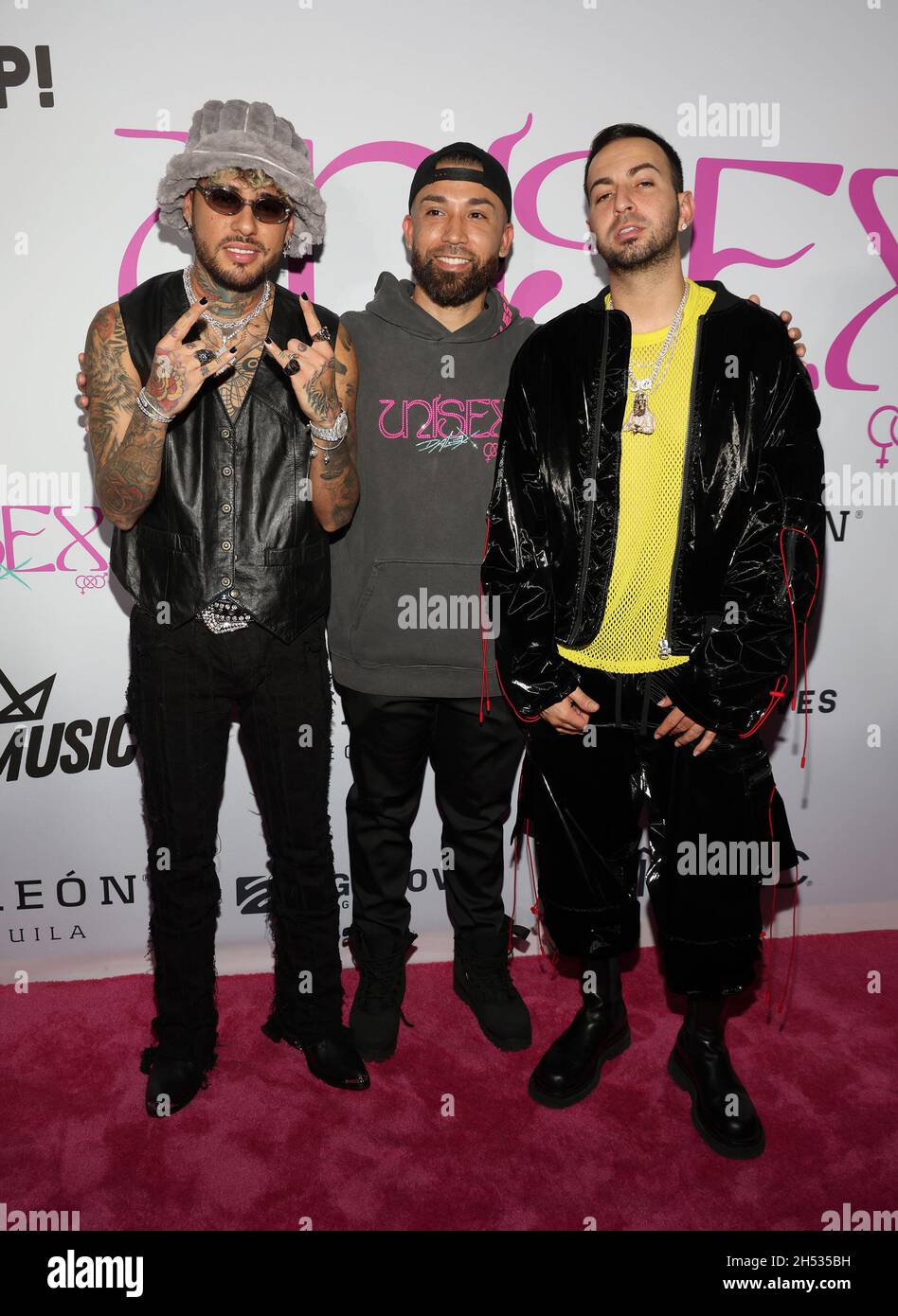 MIAMI, FL - NOVEMBER 5: (L-R) Dalex, Joshua Mendez and Justin Quiles ... MIAMI, FL - NOVEMBER 5: (L-R) Dalex, Joshua Mendez and Justin Quiles ...