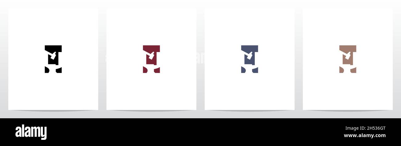 Anvil And Hammer On Letter Logo Design I Stock Vector Image & Art - Alamy