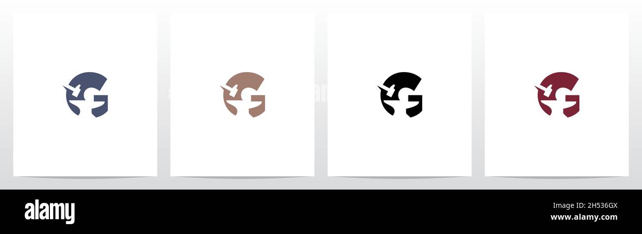 Anvil And Hammer On Letter Logo Design G Stock Vector Image & Art - Alamy