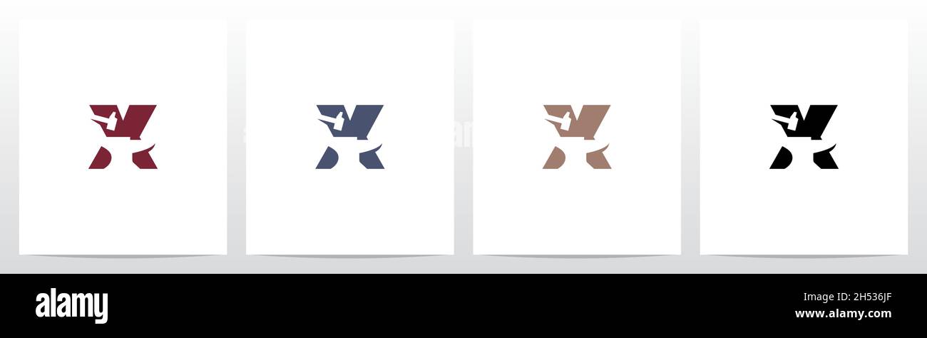 Anvil And Hammer On Letter Logo Design X Stock Vector Image & Art - Alamy