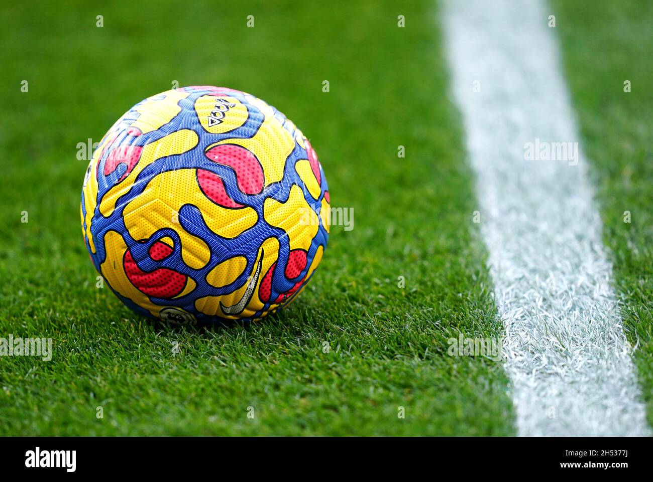 A general view of a Nike Flight winter match ball before the Premier ...