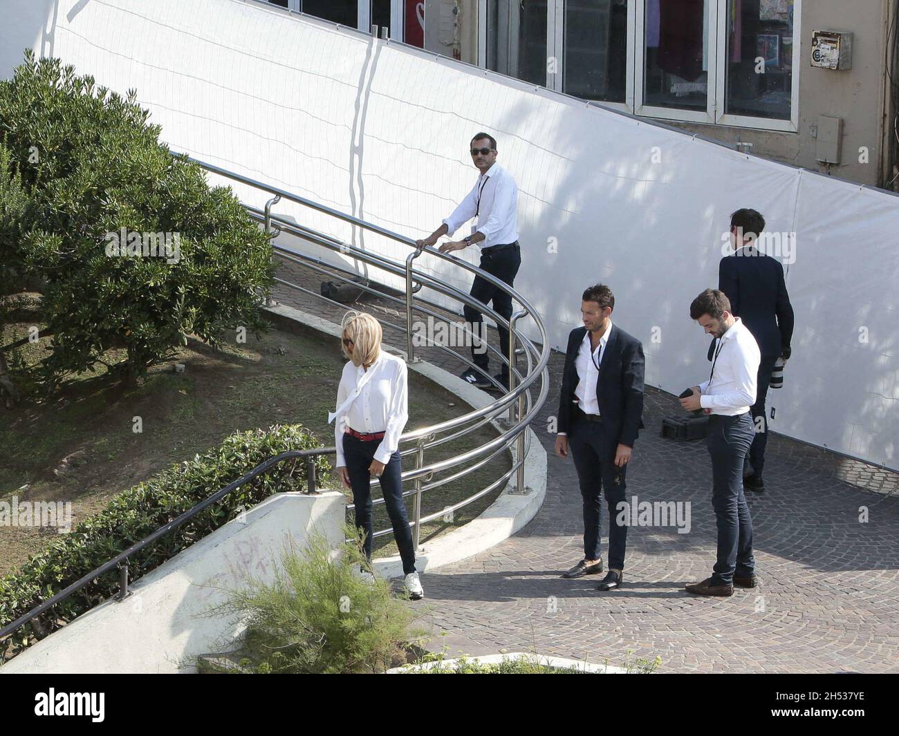 Biarritz, France. 06th Nov, 2021. Brigitte Macron walking in Biarritz ...