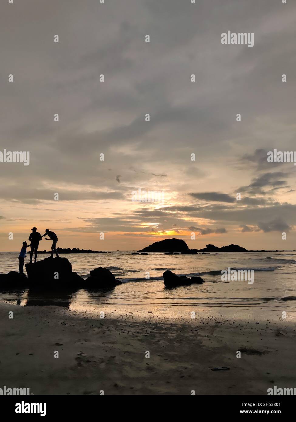 Evening Sunset Muzhappilangad Drive in Beach Kannur Kerala Stock Photo evening-sunset-muzhappilangad-drive-in-beach-kannur-kerala-stock-photo
