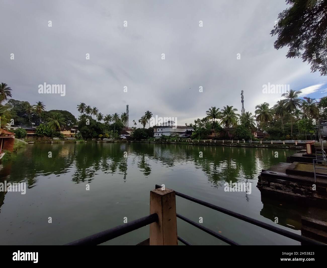 Sree Ramaswamy Temple pond/Thiruvangad/Thalassery/Kerala Stock Photo ...