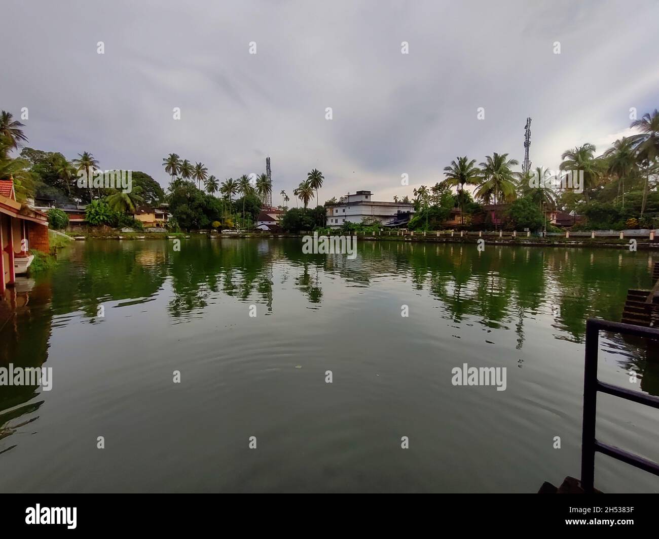 Sree Ramaswamy Temple pond/Thiruvangad/Thalassery/Kerala Stock Photo ...