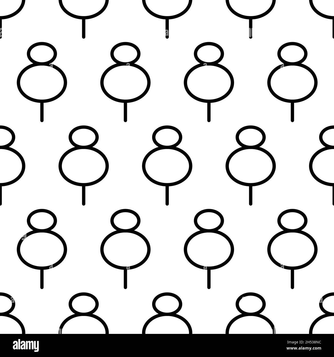 Black and white seamless pattern with tree icon. Vector trees symbol ...