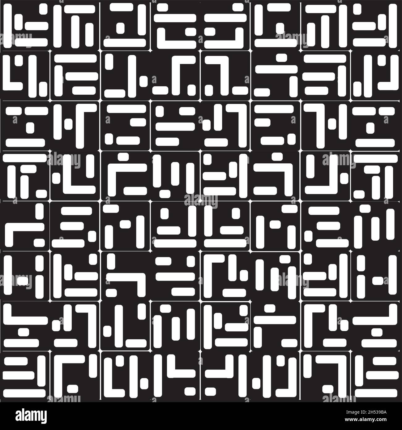 Abstract geometric seamless pattern. Stylish abstract pictogram black ...