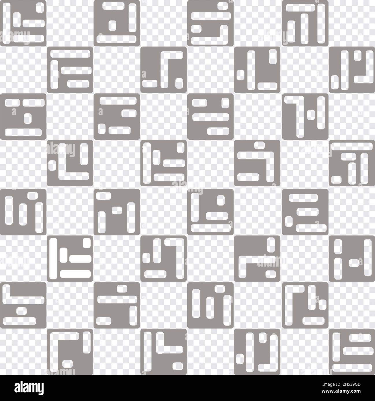 Abstract geometric seamless pattern over transparency background ...