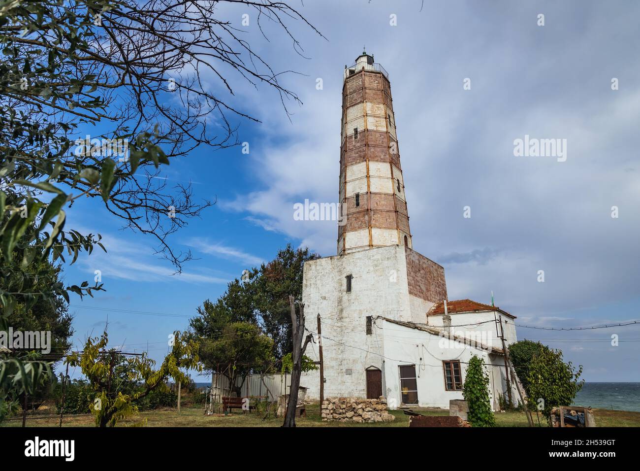 Lighthouse in Shabla town and seaside resort in Dobrich Province ...