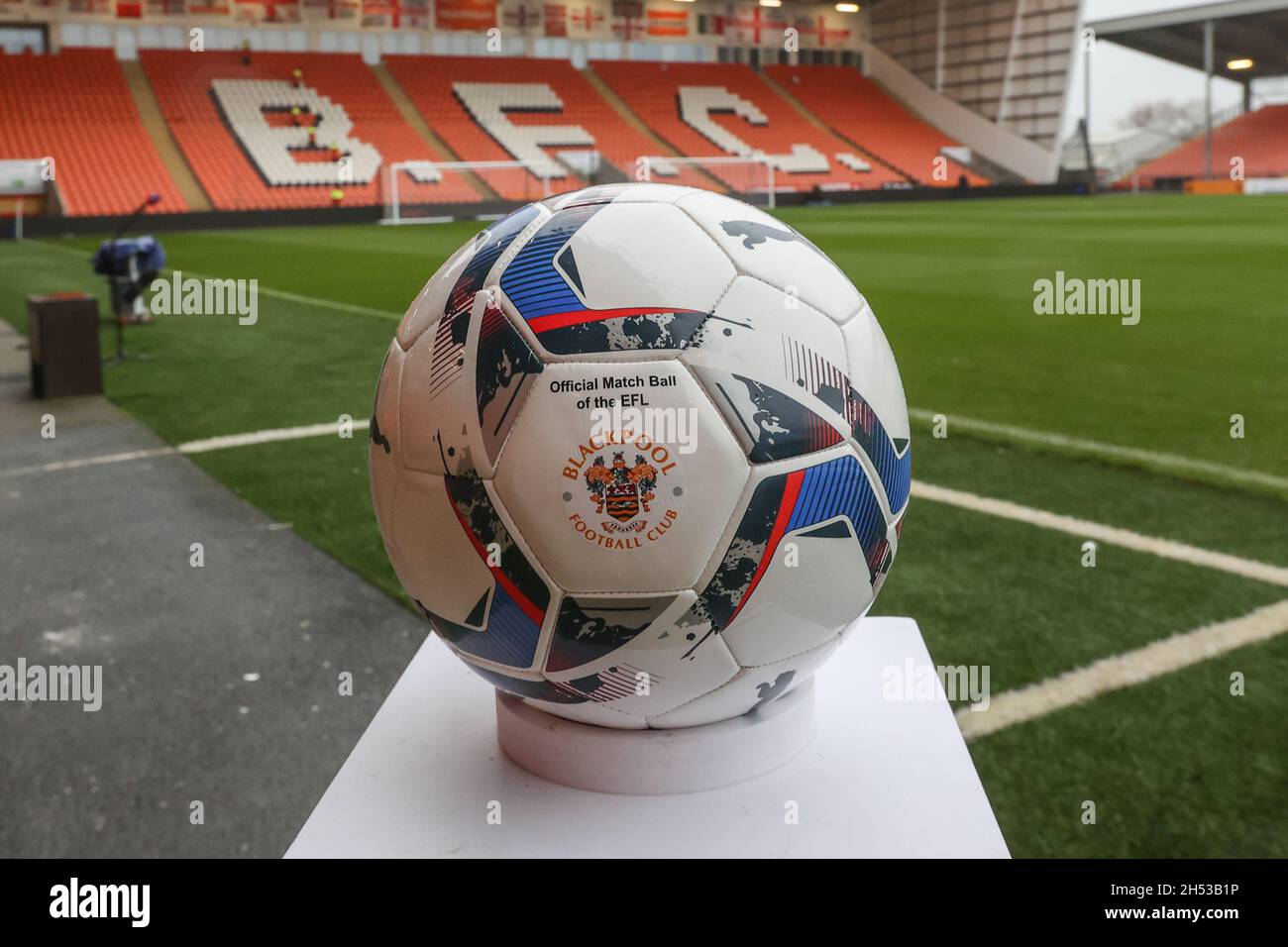 Blackpool FC official match ball for the EFL Stock Photo - Alamy
