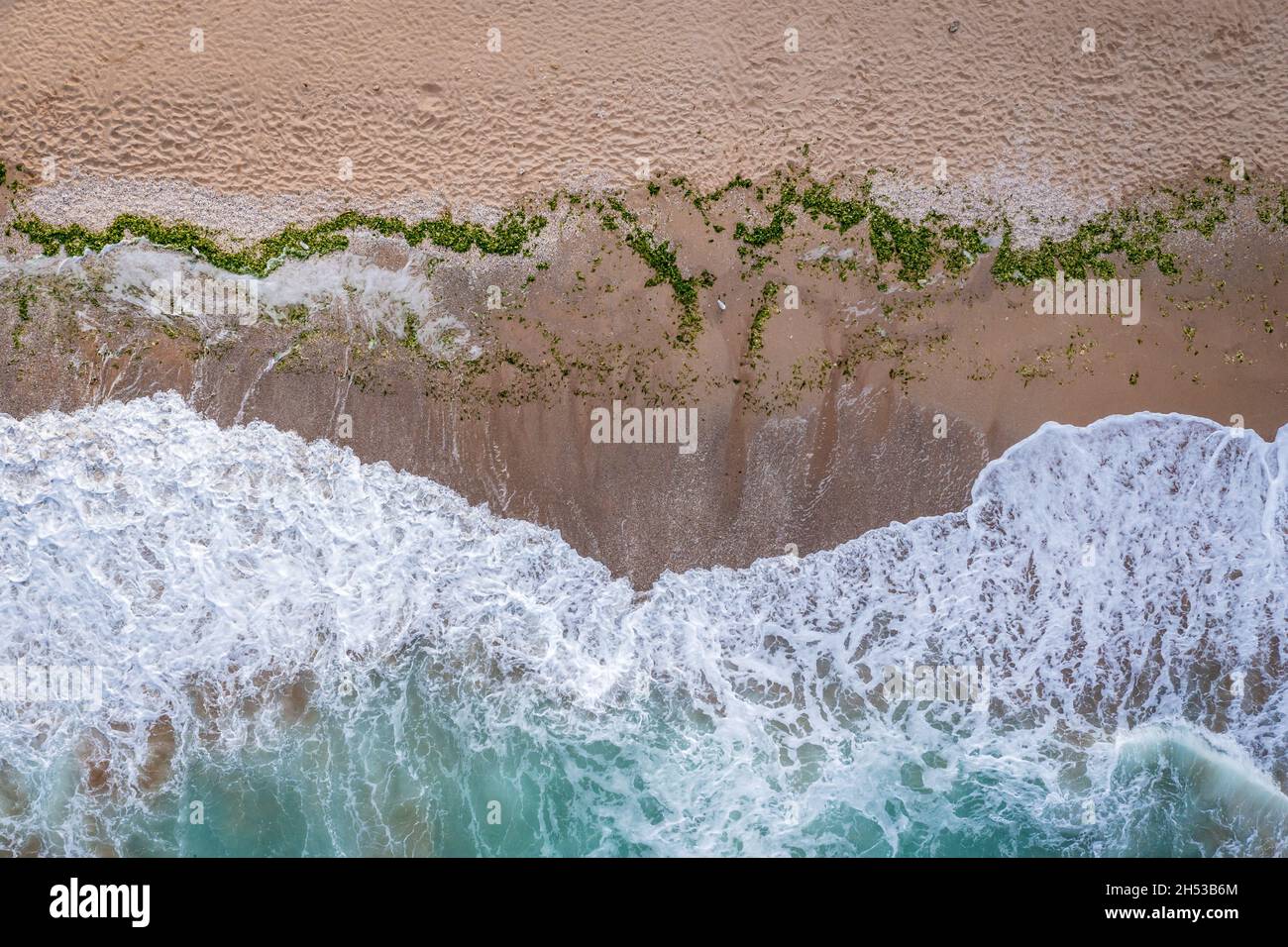 High angle photo of beach in Shabla town and seaside resort in Dobrich ...