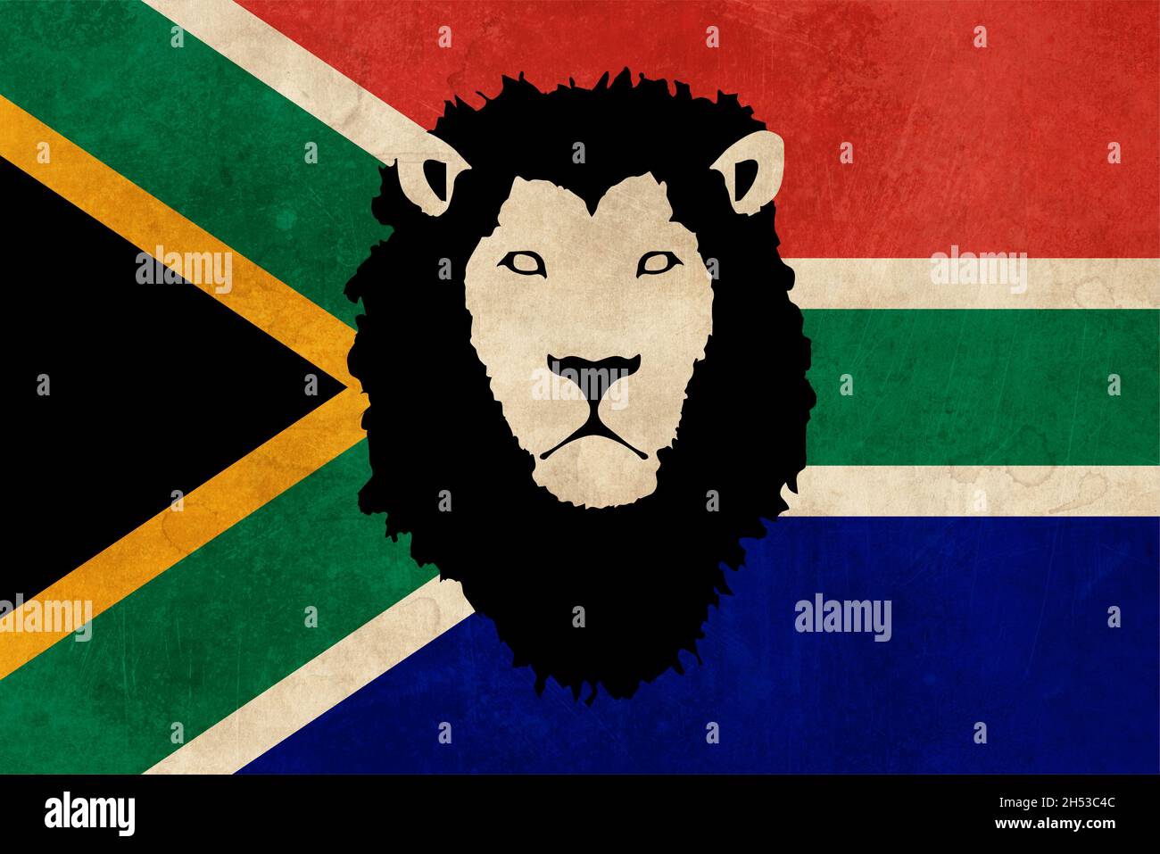 Jamaican Flag With Lion