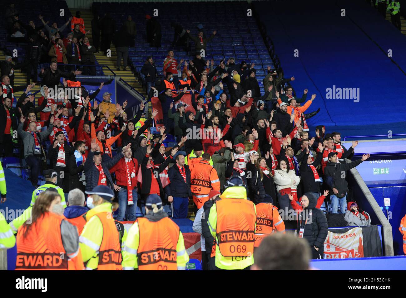 LEICESTER, ENGLAND, NOVEMBER 4, 2021. The 2021/22 UEFA Europa League ...