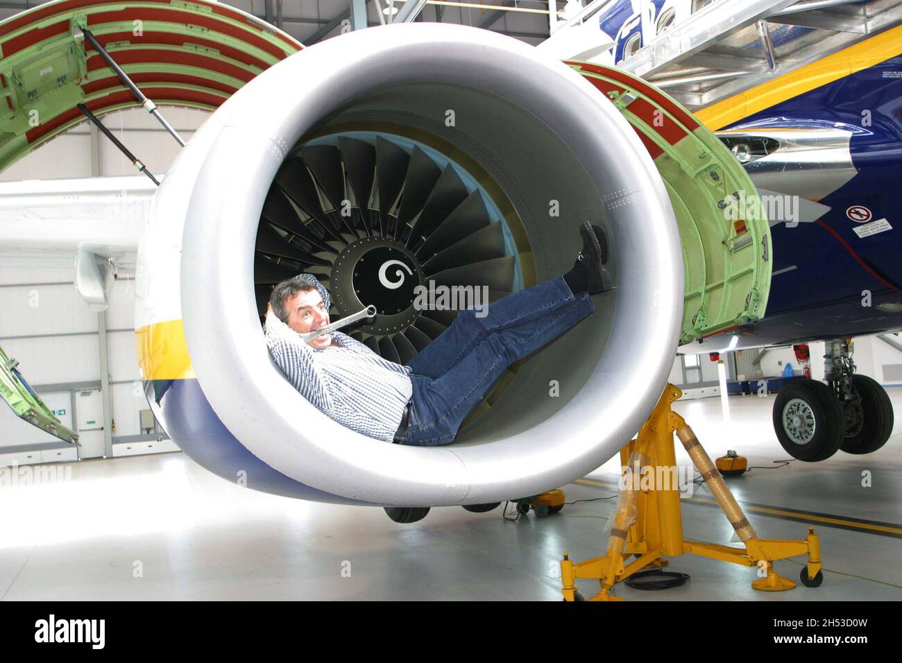 Chief Executive of Irish Airline Ryanair Michael O'Leary messing about ...