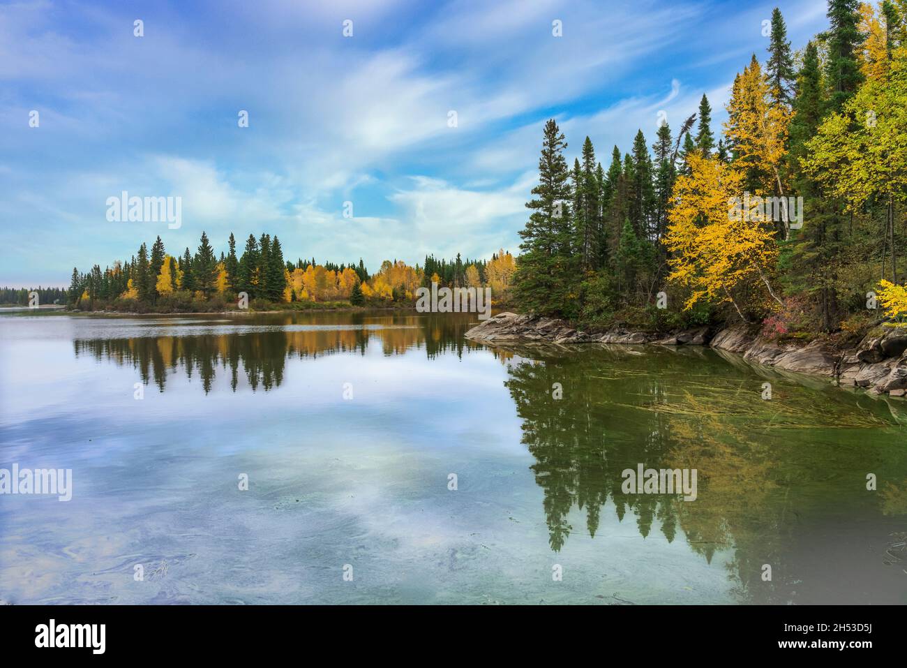 Fall foliage color in Northern Manitoba, Canada Stock Photo - Alamy