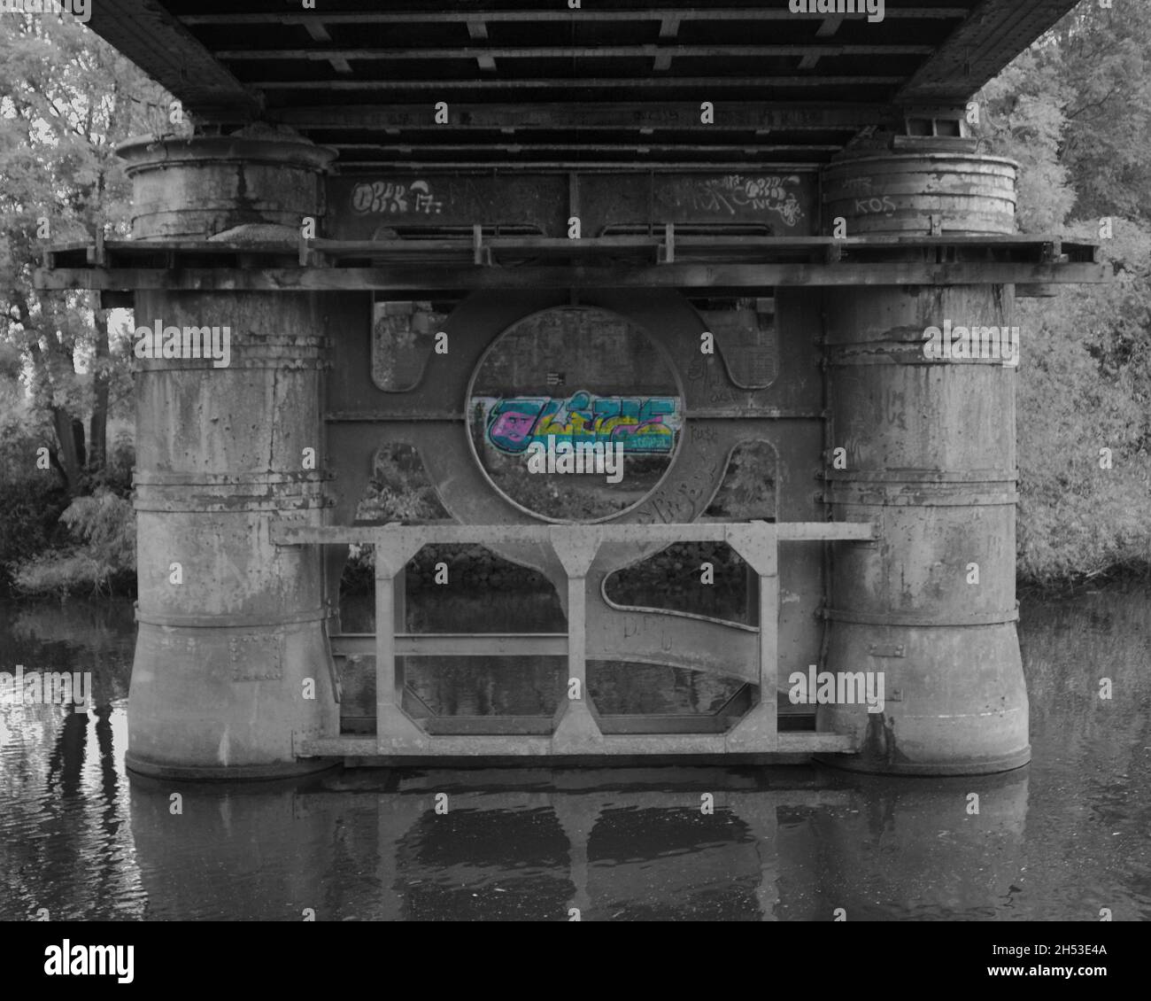 The Naburn Railway Swing Bridge constructed in 1871, designed to ...