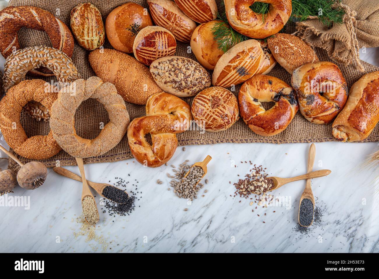 Turkish bakery, pastry products. Assorted Turkish pastry products ...