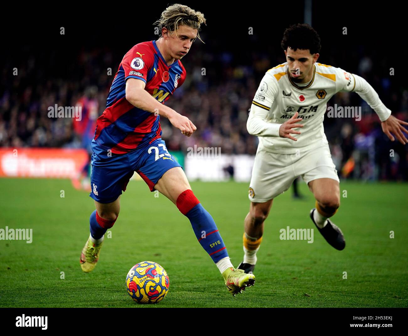 Crystal Palace's Conor Gallagher in action during the Premier League ...
