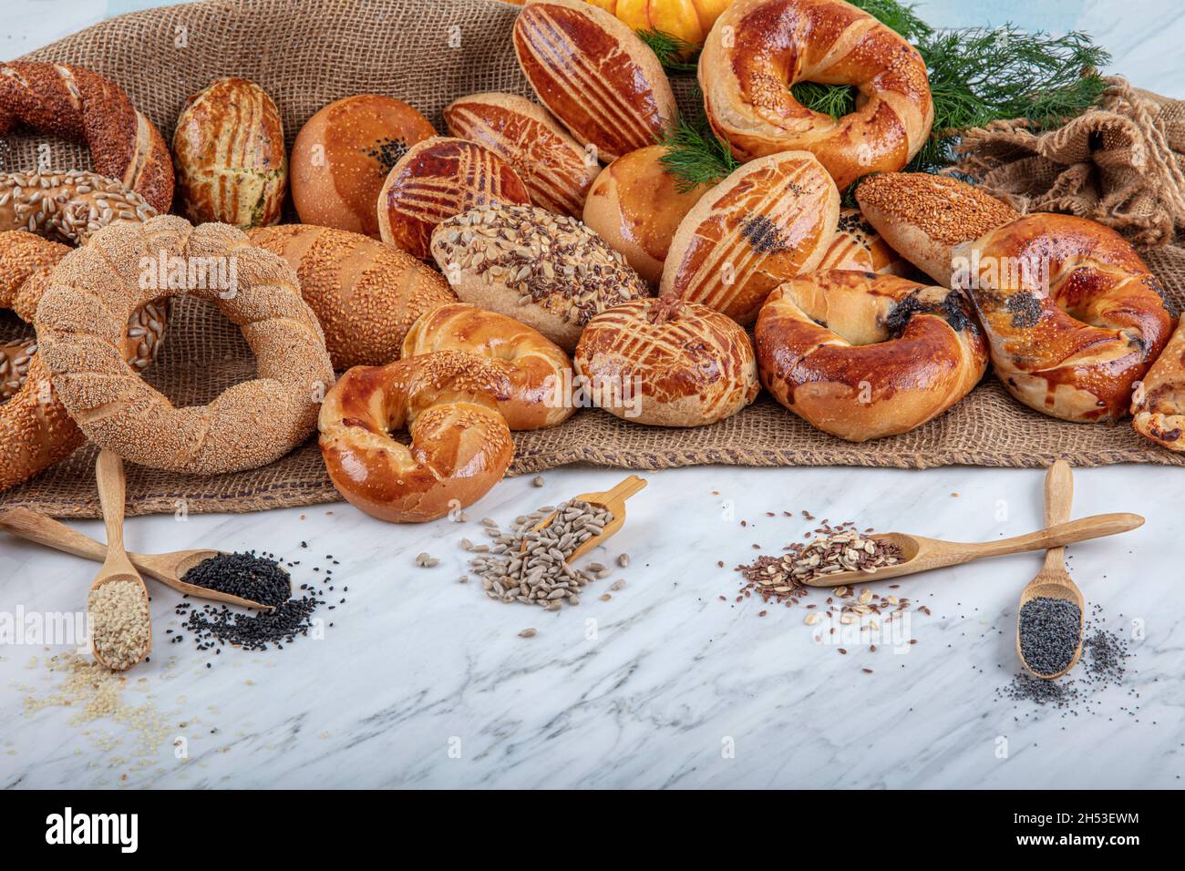 Turkish bakery, pastry products. Assorted Turkish pastry products ...