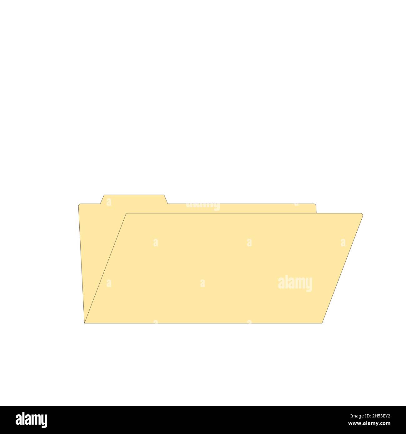 Folder icon. Open empty binder. Vector illustartion Stock Vector Image ...