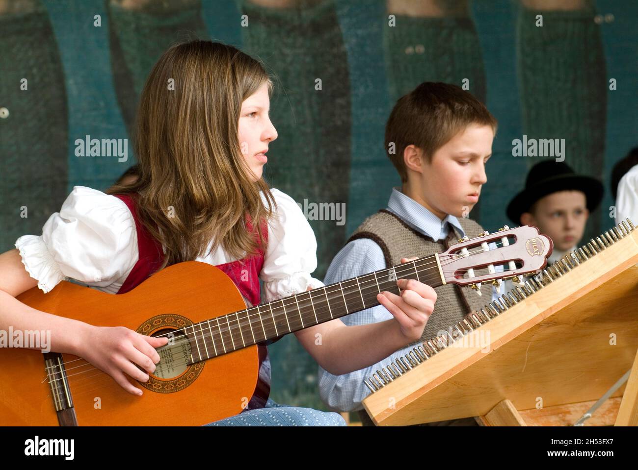 Children in traditional austrian costume hi-res stock photography and ...