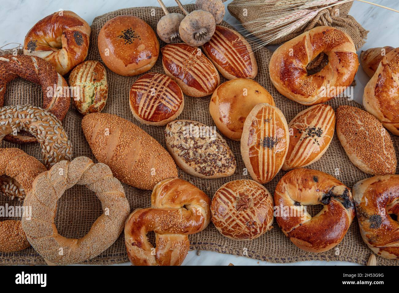 Turkish bakery, pastry products. Assorted Turkish pastry products ...