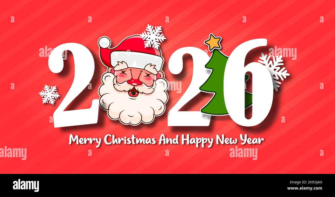 I Wish You A Merry Christmas And Happy New Year Vintage Background With ...