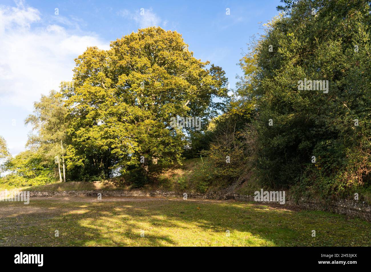 The ruins of the Roman Amphitheatre at Silchester (Calleva Atrebatum ...