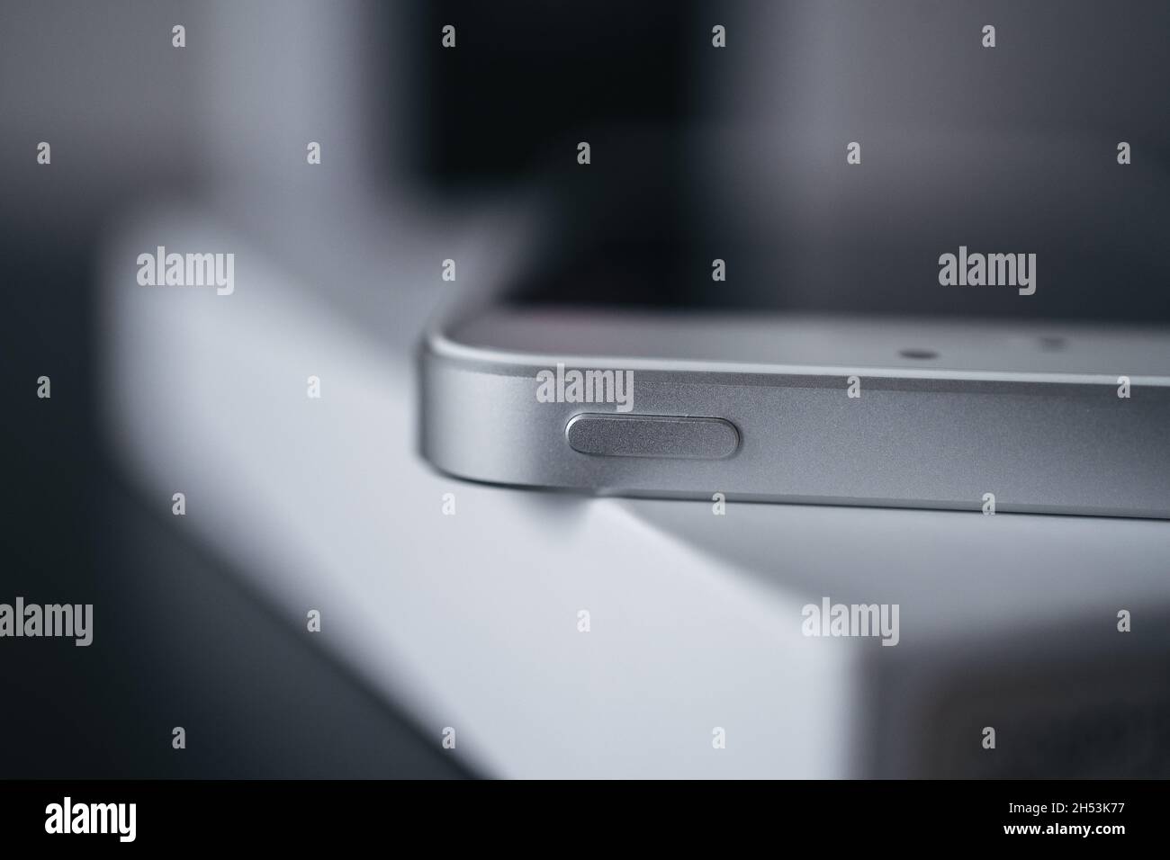 London | UK - 2021.10.09: Close up product photos of power button of ...