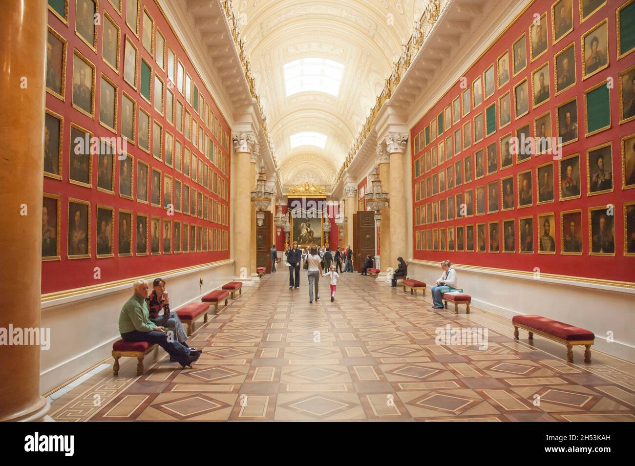 Interior shot of the Hermitage Art Museum in Saint Petersburg Russia ...