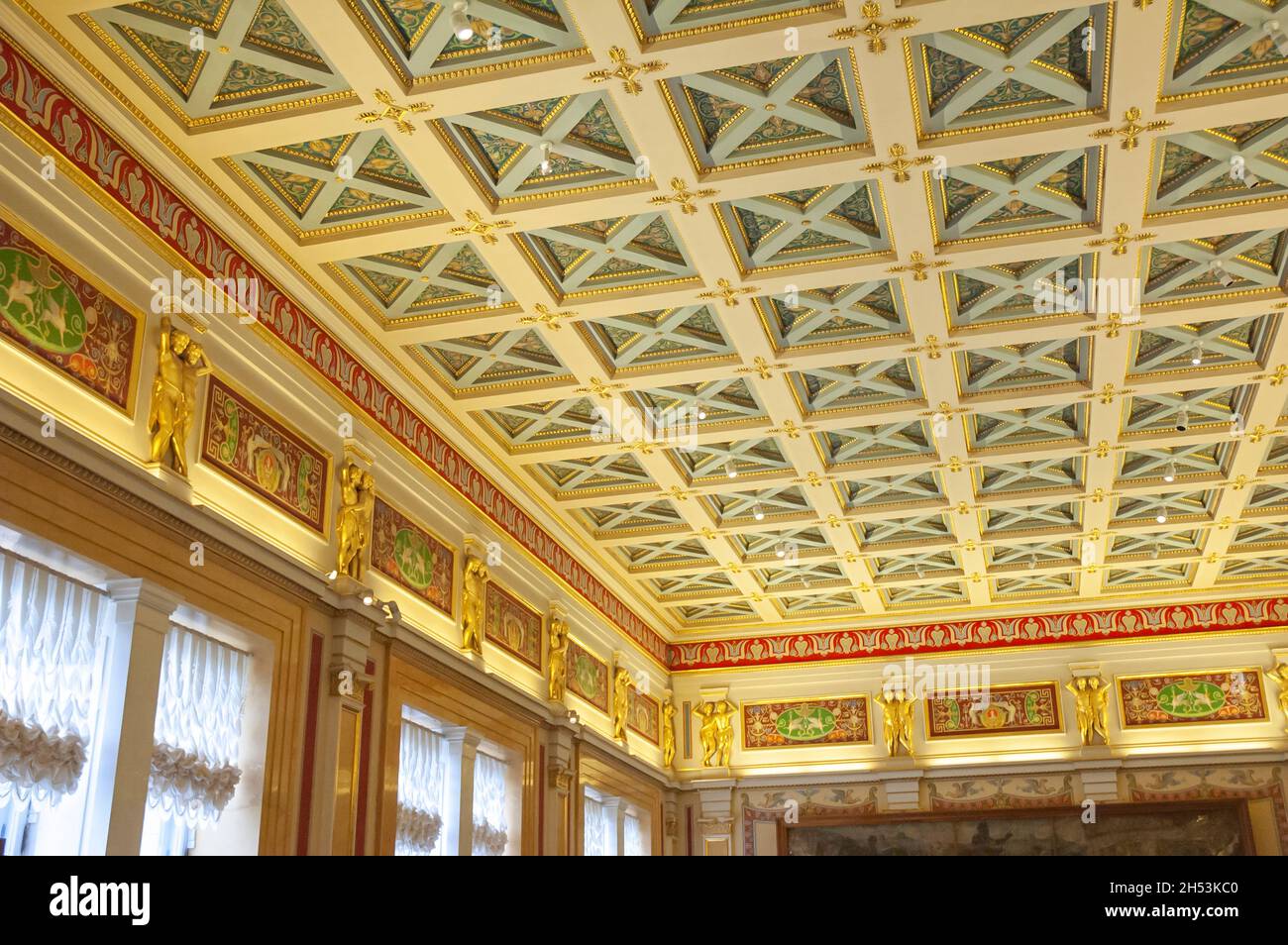 Interior shot of the Hermitage Art Museum in Saint Petersburg Russia ...