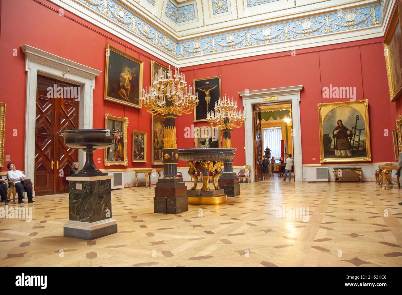 Interior shot of the Hermitage Art Museum in Saint Petersburg Russia ...