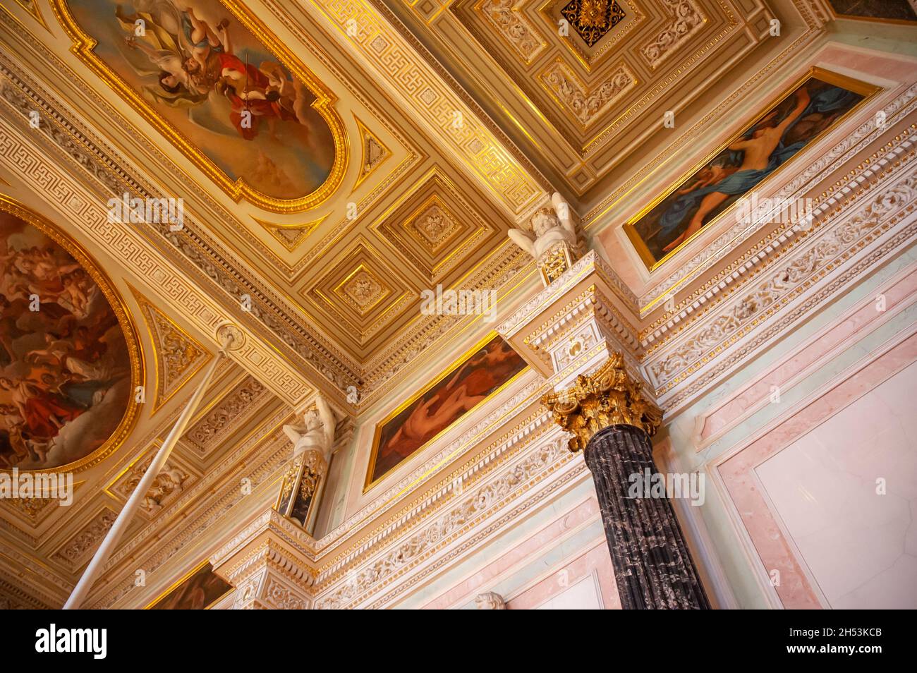 Interior shot of the Hermitage Art Museum in Saint Petersburg Russia ...