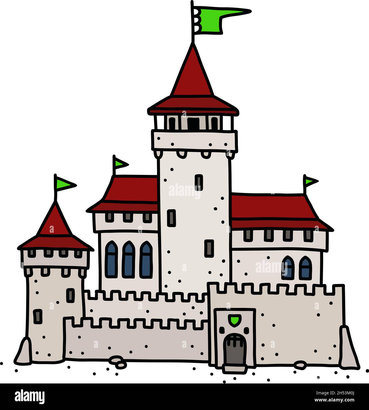White tower castle walls tower Stock Vector Images - Alamy