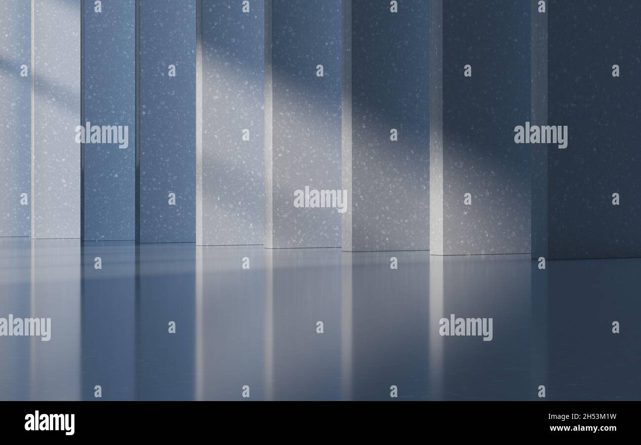 Shadow in the empty room, 3d rendering. Computer digital drawing Stock ...