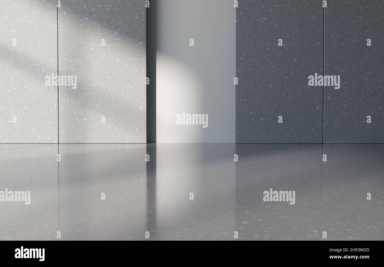 Shadow in the empty room, 3d rendering. Computer digital drawing Stock ...