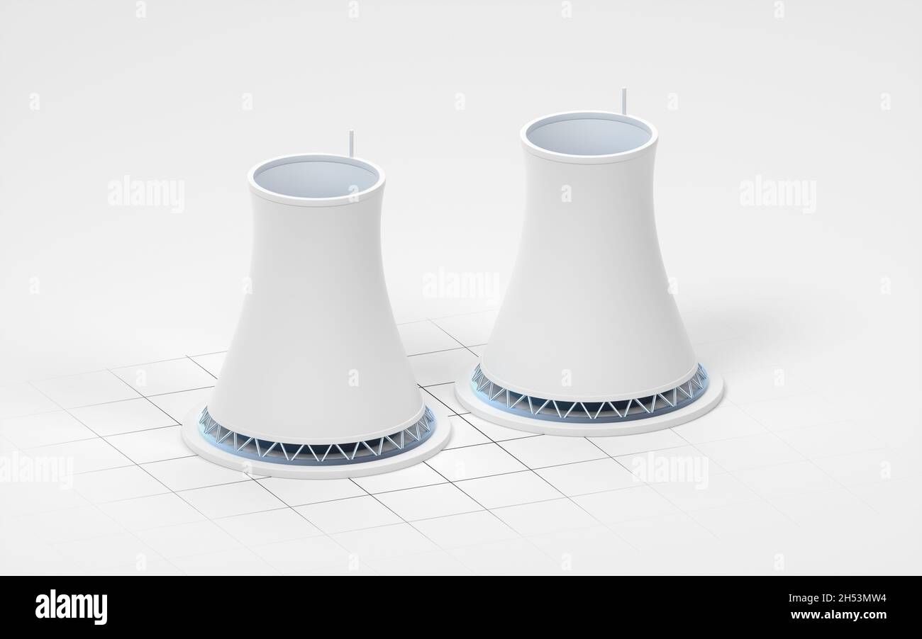 Chimney with white background, 3d rendering. Computer digital drawing ...