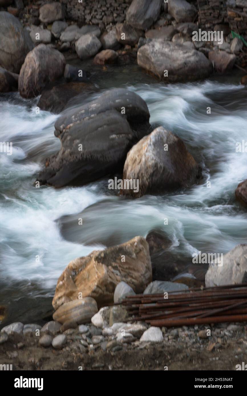 Milky water wave: Closeup shot. Milky Effect Stock Photo - Alamy