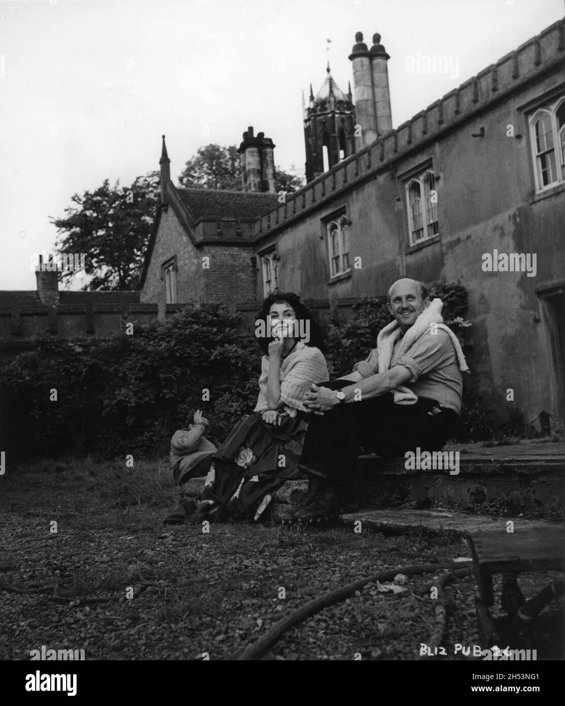 JENNIFER JONES and Director MICHAEL POWELL on set location candid in ...
