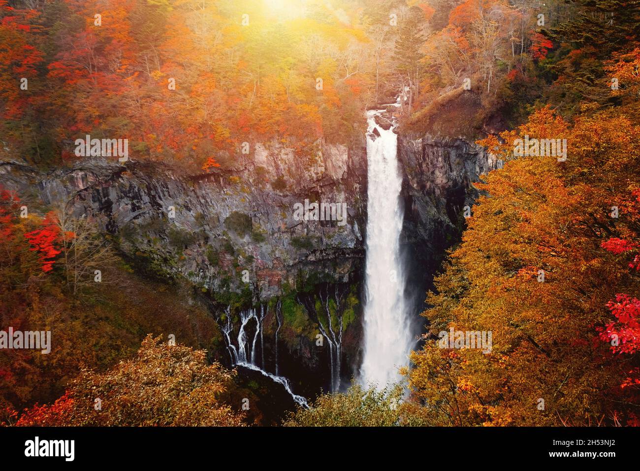 Kegon waterfall in Nikko, Japan. Kegon waterfall is one of top 3 ...