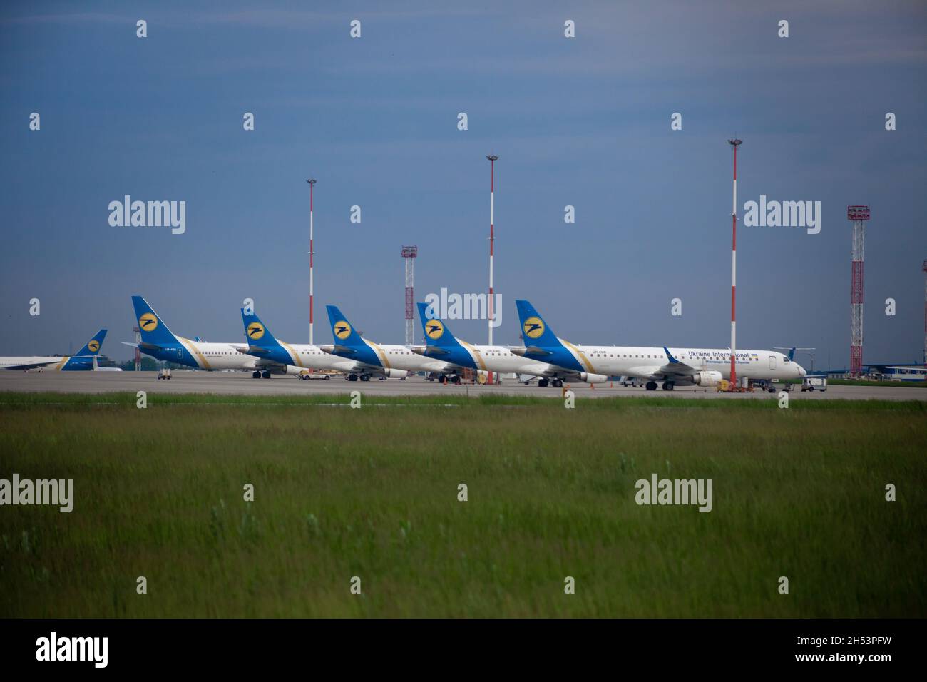 UKRAINE, KYIV, - MAY 28, 2021: Passengers plane Boeing 737-900ER and ...
