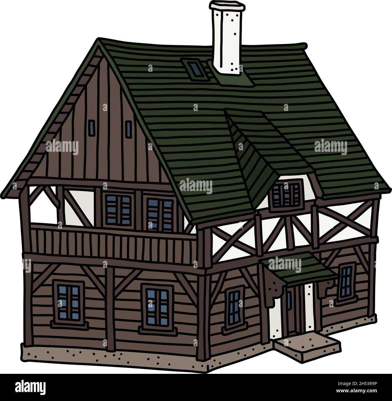 Half timbered house vector vectors hi-res stock photography and images ...