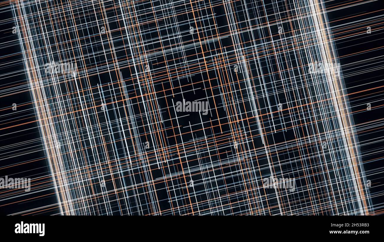 Hypnotic neon grid on black background. Animation. Animated background of intersecting neon ...