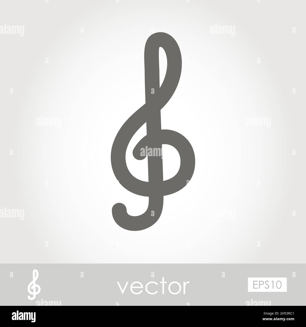 Treble clef icon vector illustration, eps 10 Stock Vector Image & Art ...